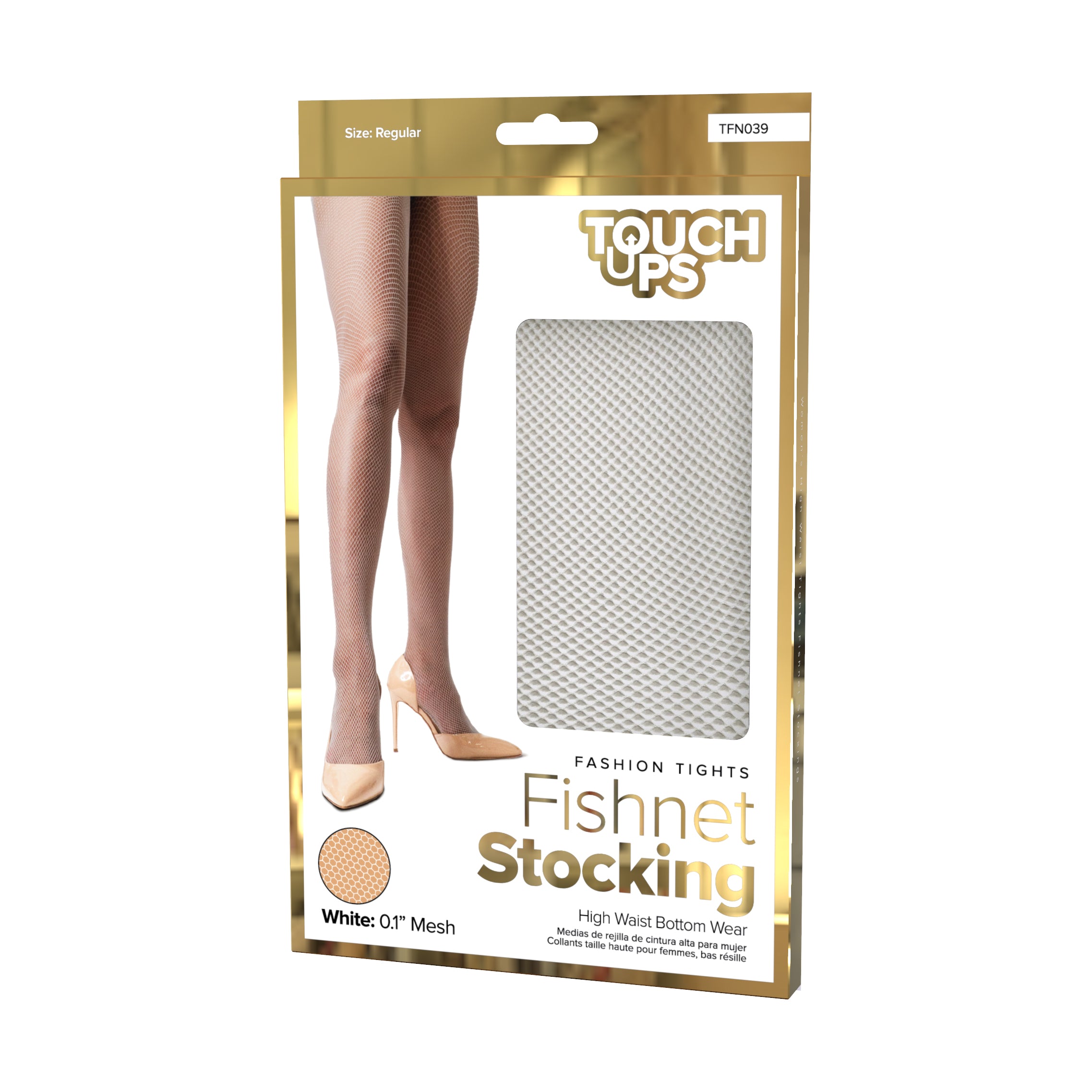 TouchUps - Fishnet Stocking | White 0.1"