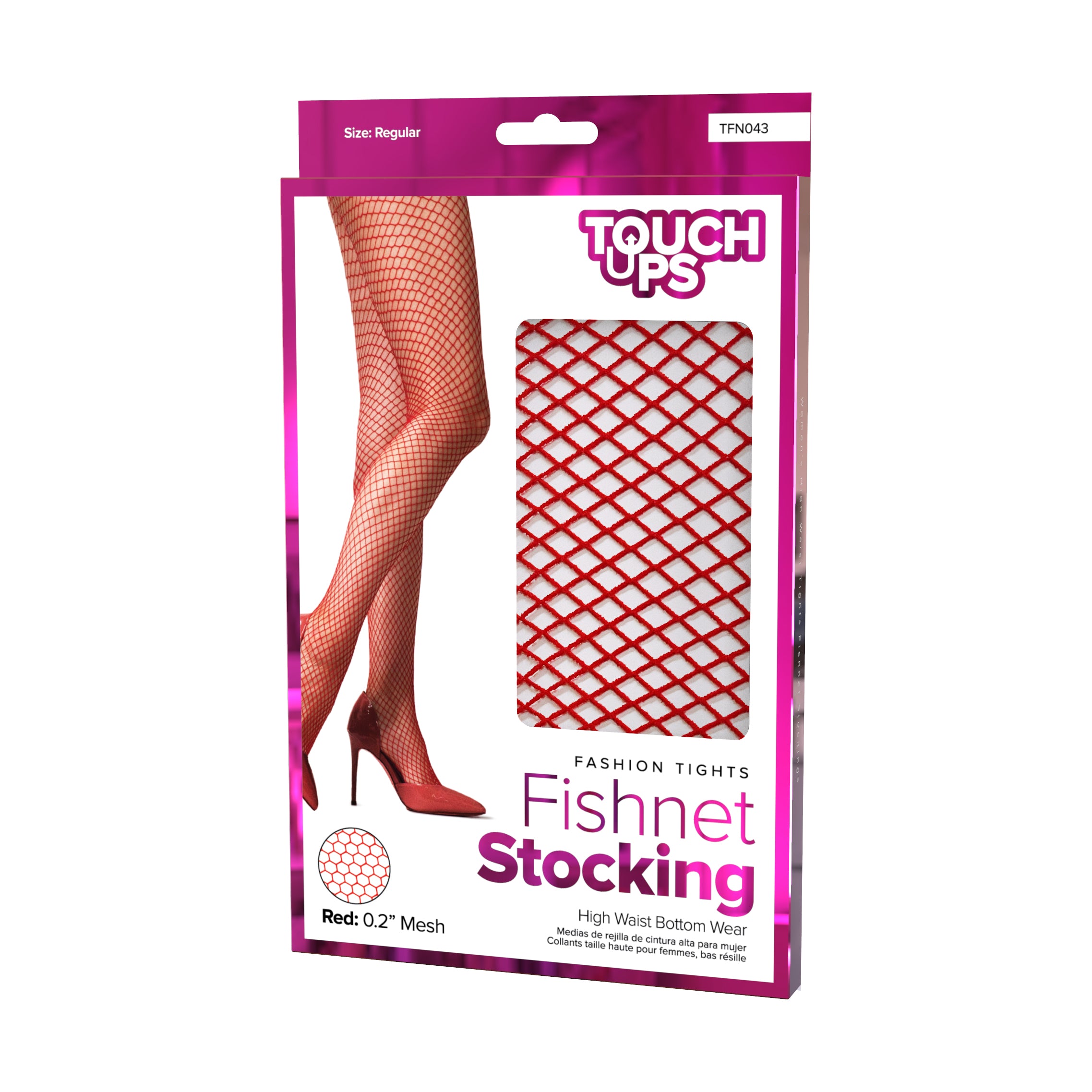 TouchUps - Fishnet Stocking | Red 0.2"